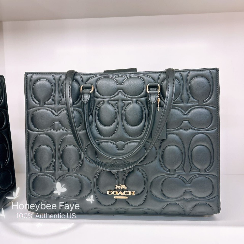 NWT Coach Maggie Tote Bag In Blocked Signature Leather CY673/CY672 | eBay