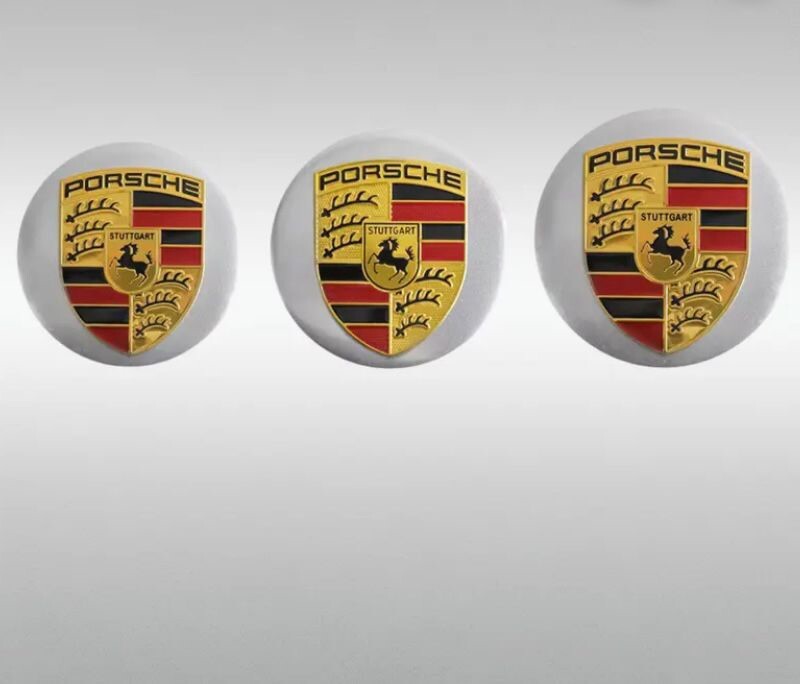 4set 76mm OEM Porsche Center Caps Chrome Silver Concave Panamera ...