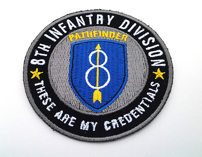 8TH INFANTRY DIVISION PATHFINDER (3") US ARMY Military Patch P5484 E | eBay