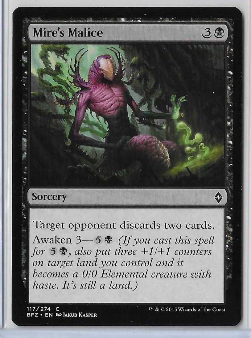 MTG Mire's Malice Battle for Zendikar (BFZ) Common Magic Card #117/274 ...