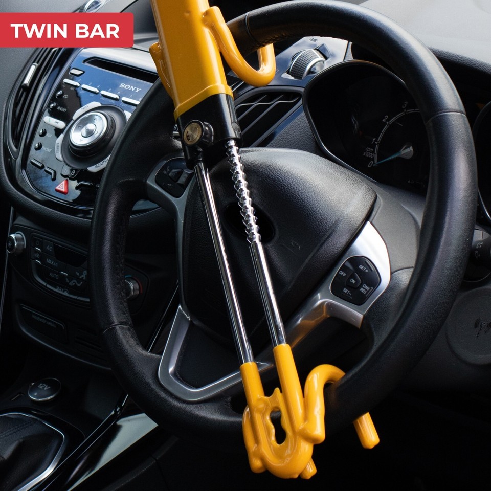 GADLANE Heavy Duty Twin Bar Steering Wheel Lock Car Van Security Anti ...