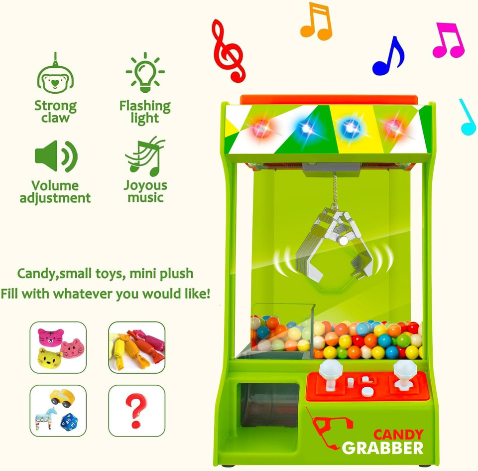 Claw Machine Arcade Grabber, Plushies Gift Candy Prize Figures Capsules ...