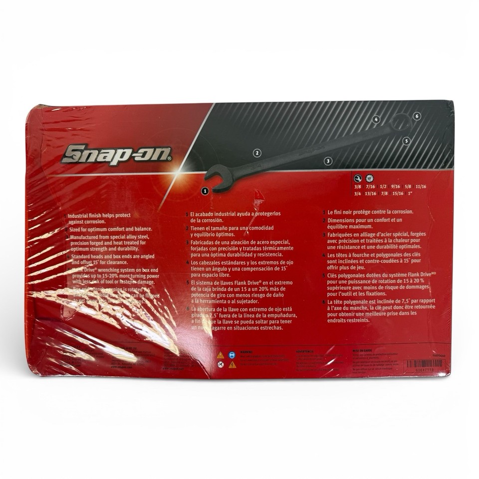 Snap-on Tools GOEX711B 3/8" - 1" 11-Piece 12-Point Industrial Finish ...