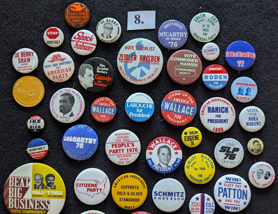 presidential campaign political button vtg pin back Boutelle Socialist ...