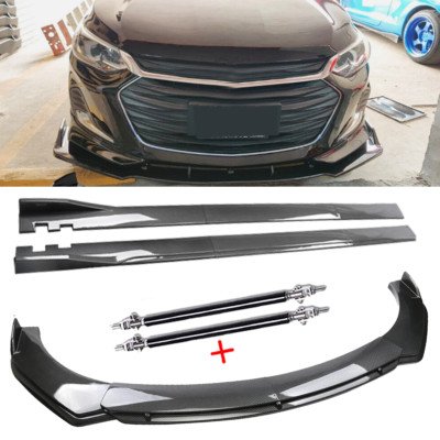 Front Lip Chin Bumper Spoiler Carbon Fiber For Chevrolet Onix 2021-24 ...