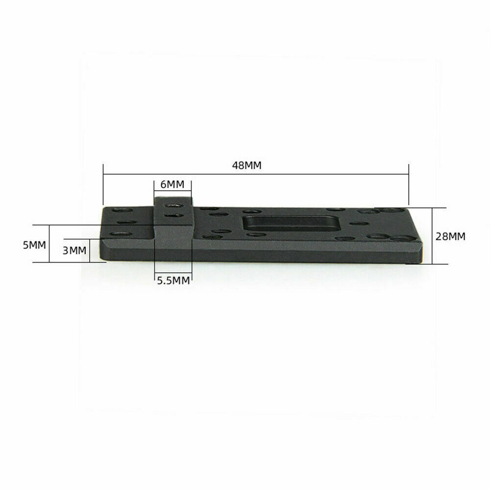 For Glock Universal Optic Mount Red Dot Sight Pistol Rear Sight Plate ...