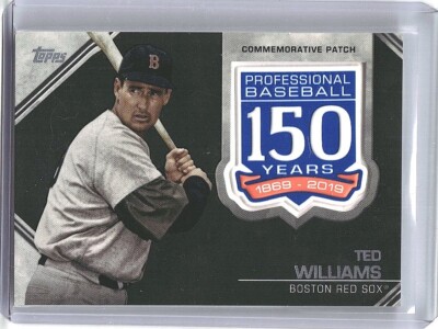 2019 Topps #AWP-TW Ted Williams 150th Anniversary Patch Boston Red Sox ...
