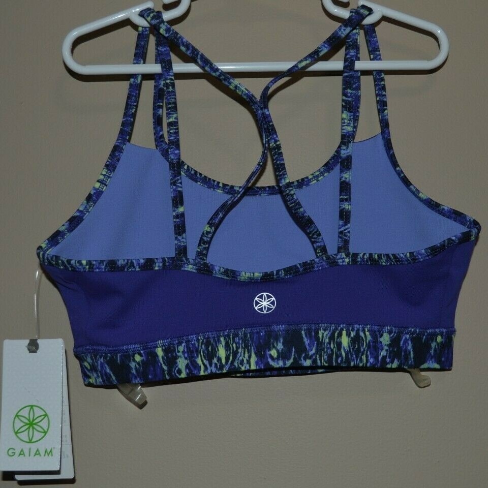 NEW w/Tags GAIAM Womens Yoga Sports Shine Bra Paige Deep Blue Sz. XS | eBay