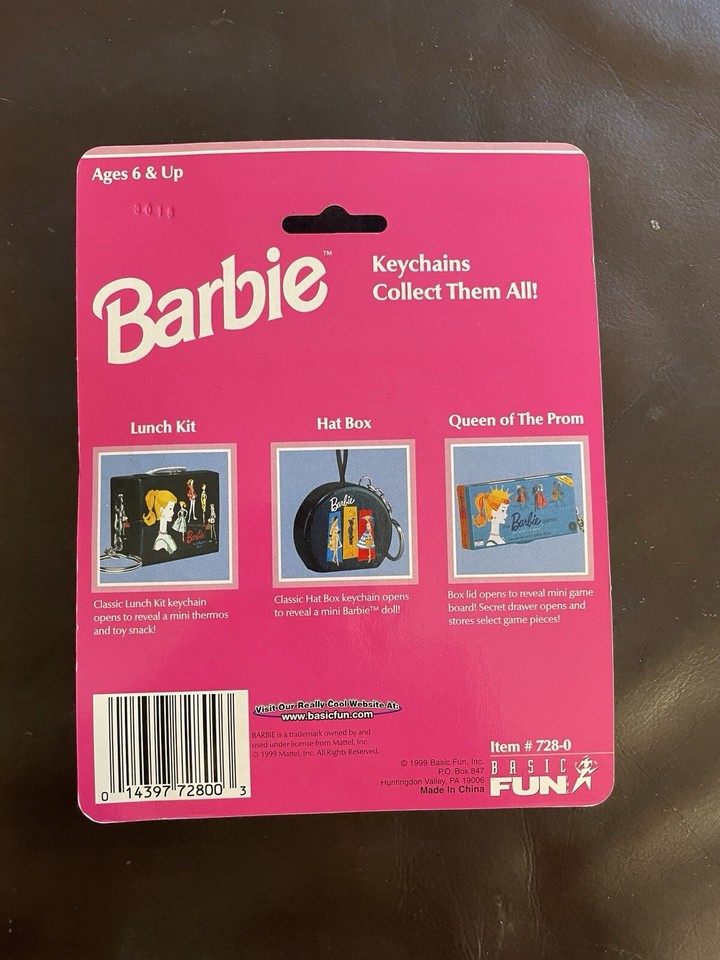 Barbie lunch box keychain 1999 mint condition - with thermos and ...