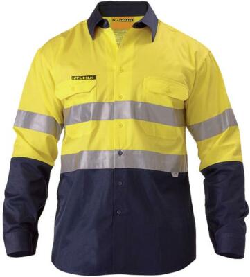 4XL YELLOW/NAVY Cool Flow Long Sleeve Hi Vis Reflective Tape | eBay ...