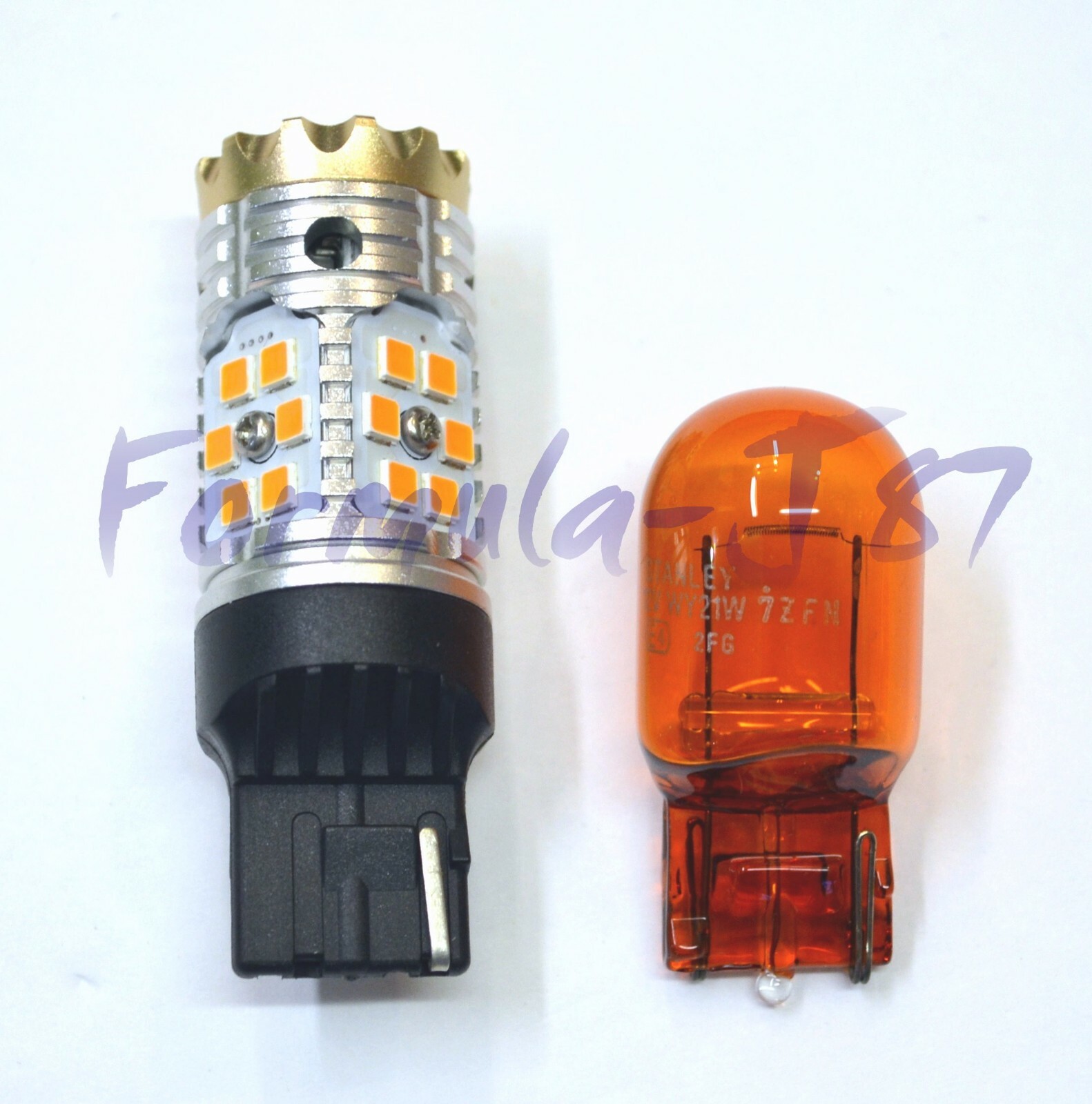 Hyper Flash Free LED Light 7441 Amber Two Bulbs Front Turn Signal ...