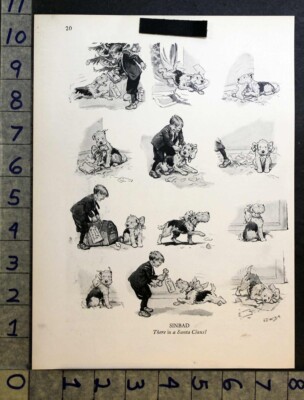 1929 SINBAD DOG TERRIER PUPPY CHRISTMAS FRANCES EDWINA DUMM ART CARTOON ...