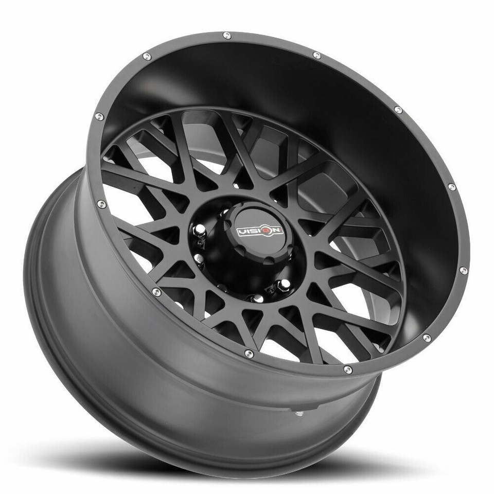 22x12 Vision Rocker Black Wheels 33 AT Tires Package 6X5.5 GMC Sierra ...