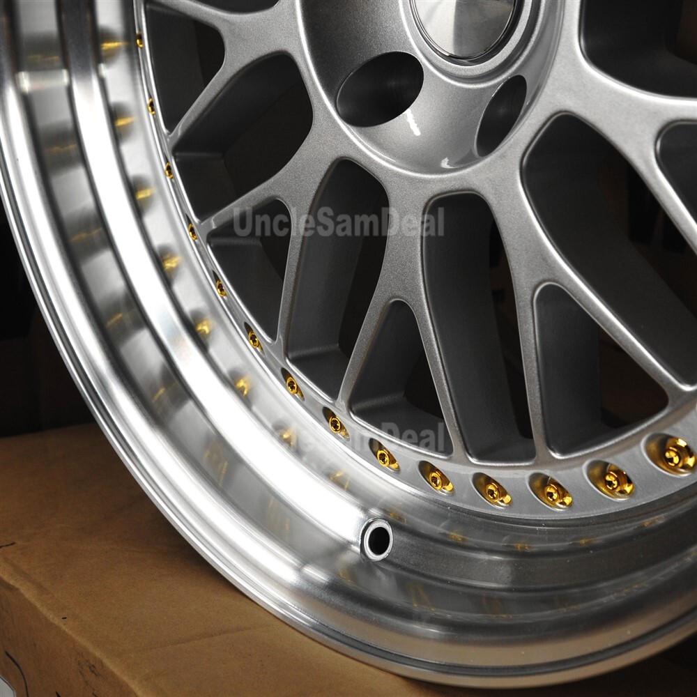 19x9.5 19x11 Staggered Whistler SK10 Silver Mesh Spoke Wheels 5x114.3 4 ...