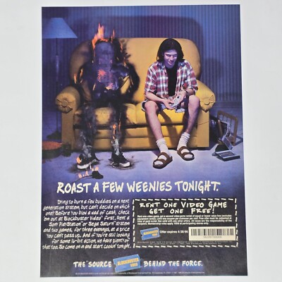 Blockbuster Video Game Rental Weenies Print Ad/Poster Official Promo ...