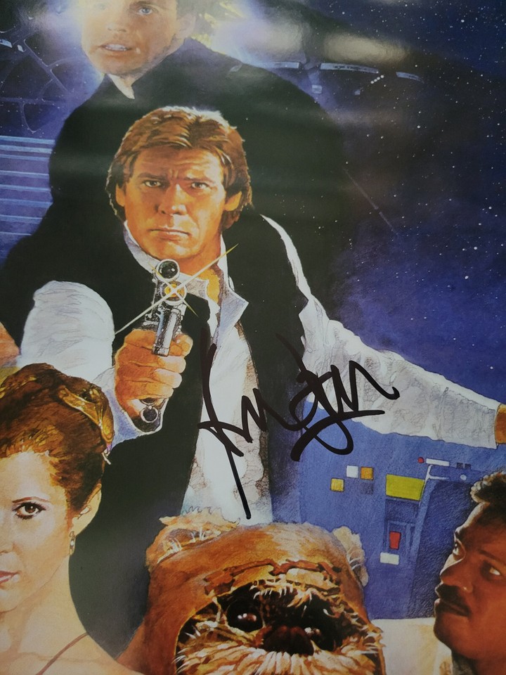 Harrison Ford Signed Star Wars Return of the Jedi 27x39 Poster Proof ...