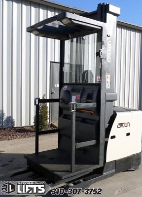 CROWN SP3020-30 Standup Electric Wire Guided Order Picker Forklifts 240 ...