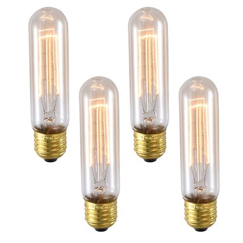E27 T10 Tubular Shape Edison Bulbs Screw 40W Dimmable Filament Indoor ...