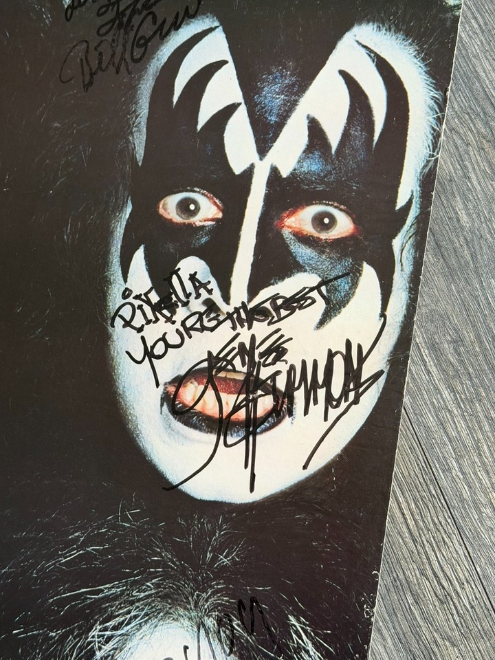 KISS Poster Dynasty Display 1979 Band Signed Autograph Pixie Vintage ...