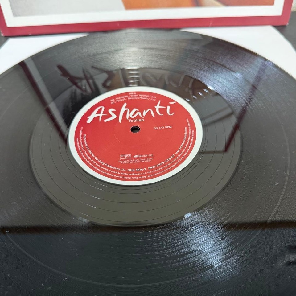 Ashanti Foolish 12" Vinyl Record Original + Remix Clean Version Used | eBay