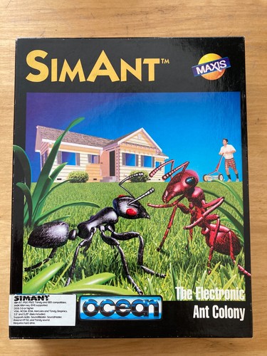 SimAnt The Electronic Ant Colony Maxis UK IBM DOS 3.5” & 5.25” Disk Big ...