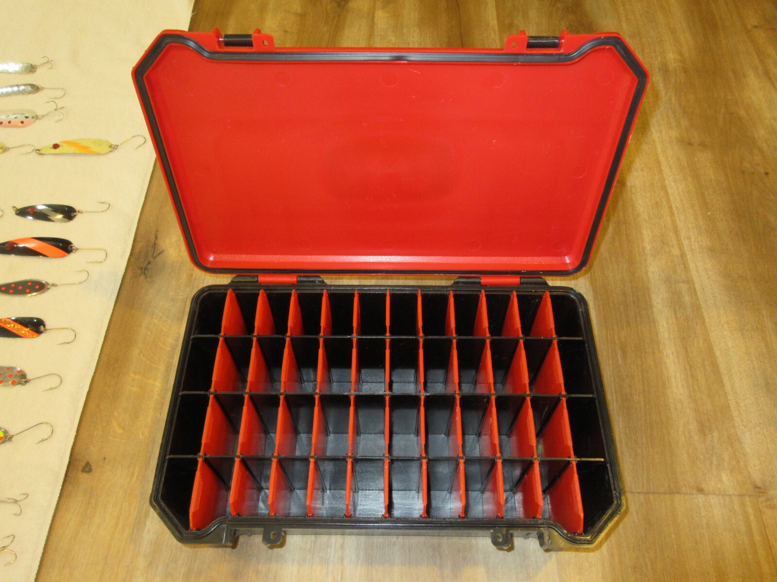 NICE Bass Mafia Bait Coffin 3700 Utility Box + 110 Lures Spoons Lot ...