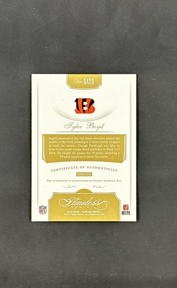 #14/20 Tyler Boyd Rookie Auto 2016 Panini Flawless Autograph | eBay