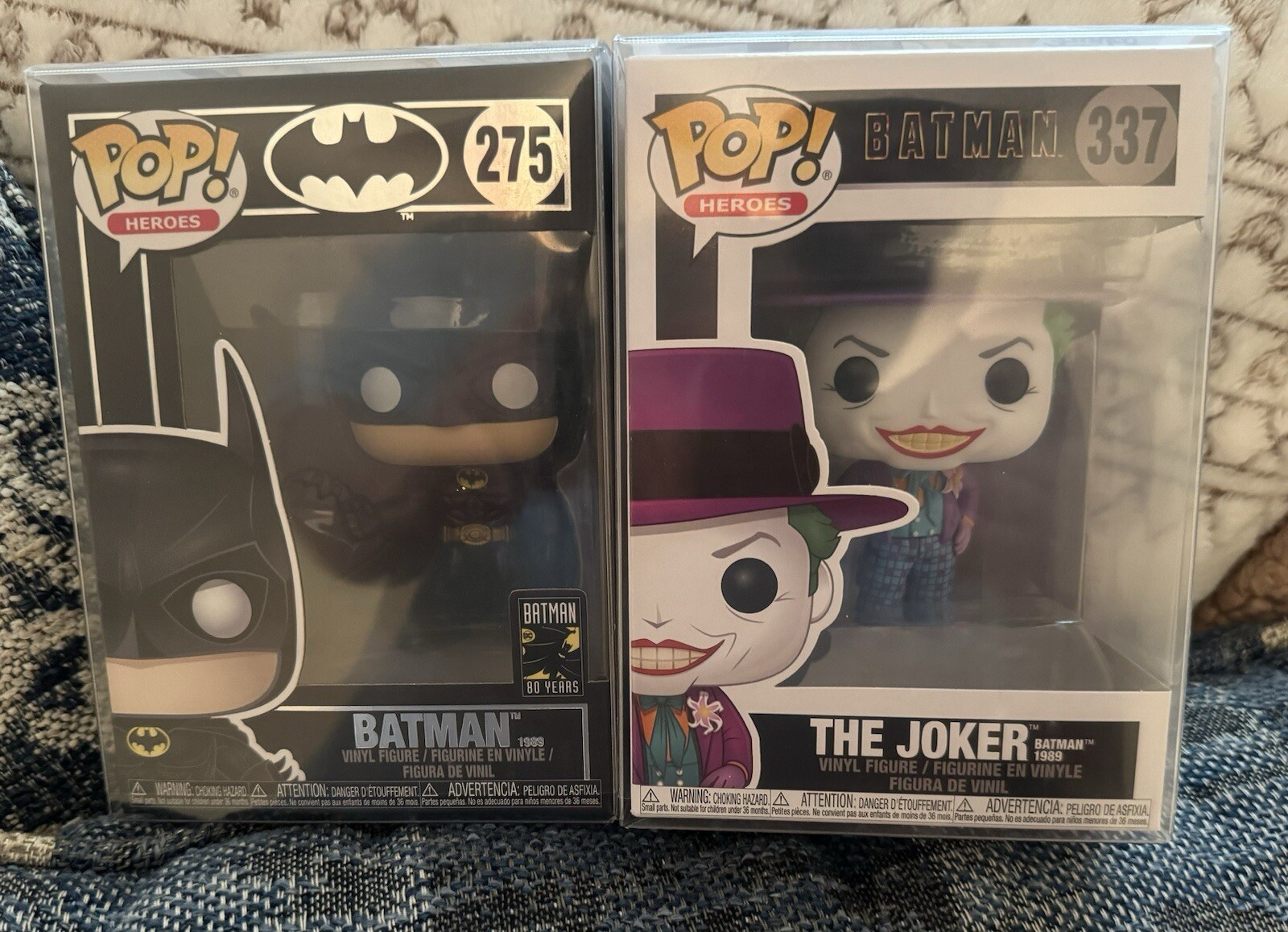 Funko Pop! Batman 1989 Batman 275 and The Joker 337 Nicholson Keaton ...