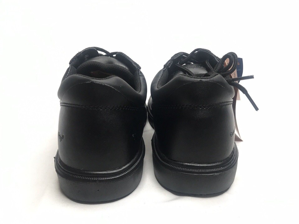 Genuine Grip Black Leather Slip/Oil Resistant Oxford Shoes Men's (Size ...
