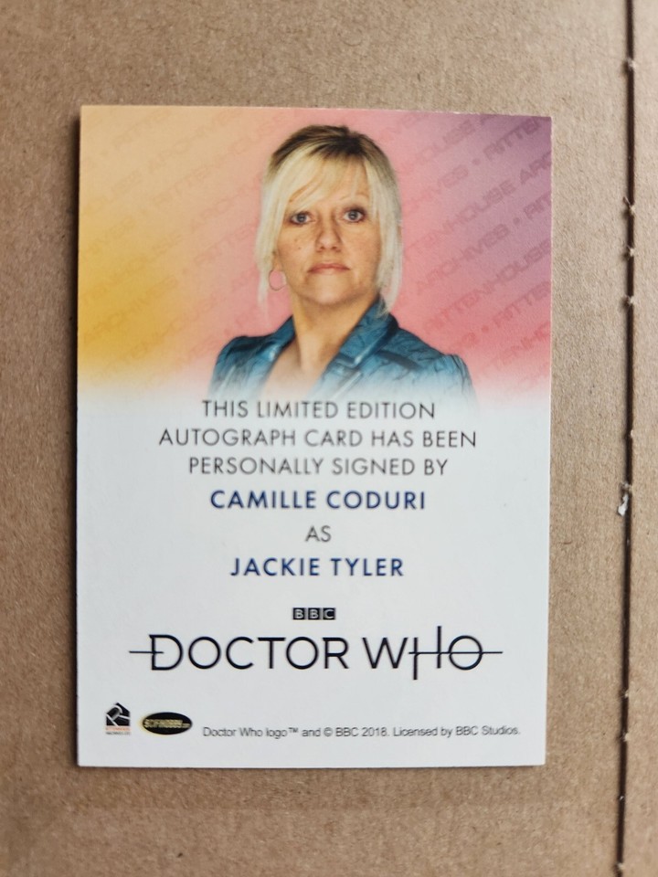 Camille Coduri Doctor Who Autograph Card Jacki Tyler | eBay