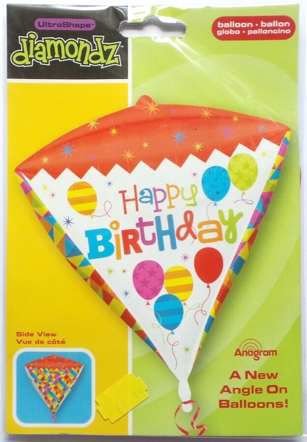 Anagram Helium Foil Balloon Ultra-shape Diamondz Diamond Shaped Happy ...