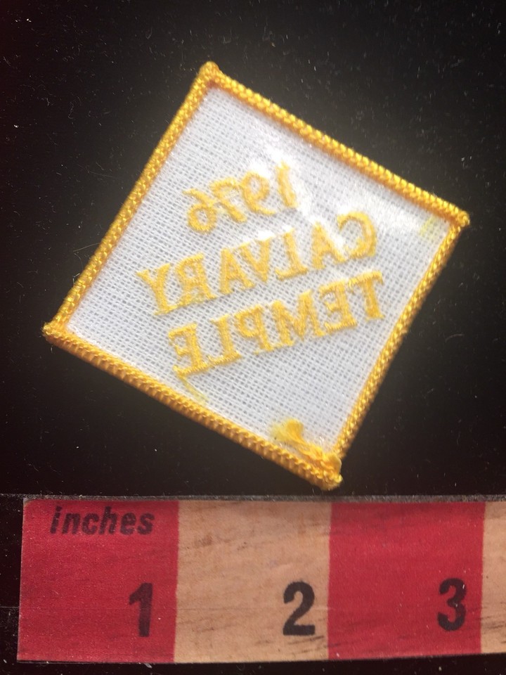 Vtg 1976 CALVARY TEMPLE Patch 79V6 | eBay