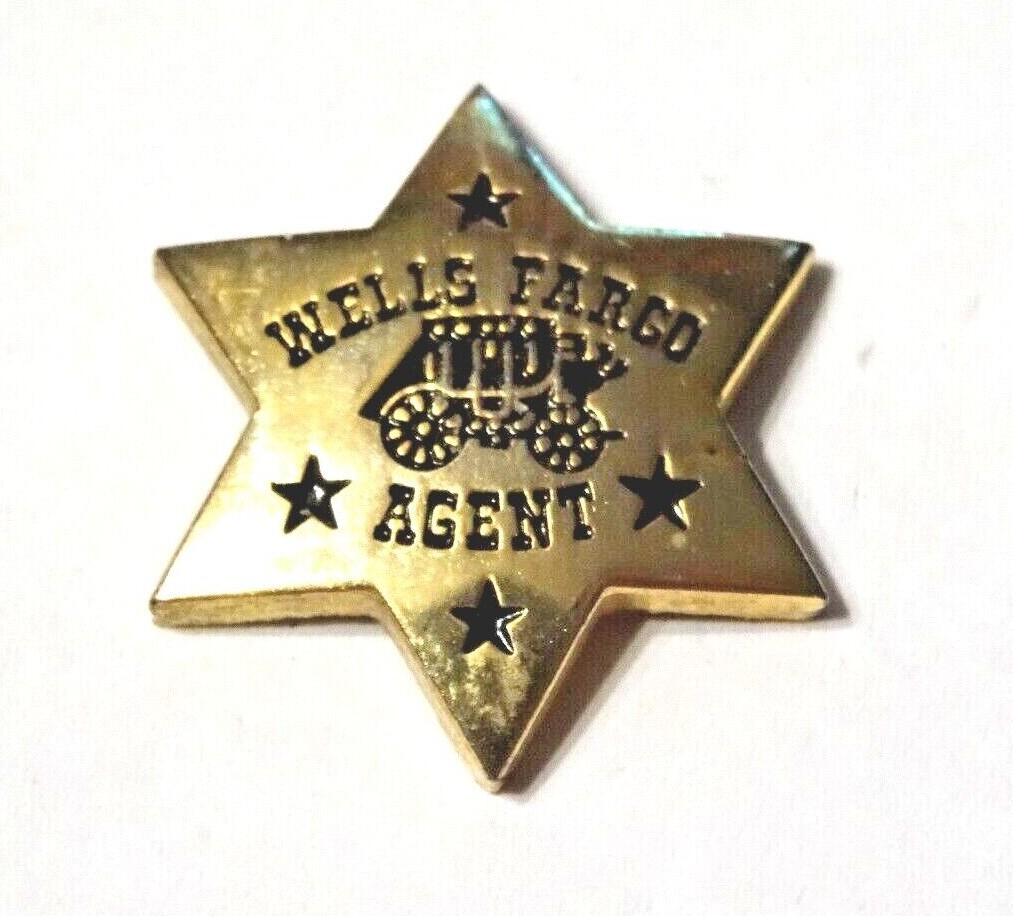 WELLS FARGO AGENT ~ NICE GOLD TONE 3/4" WELLS FARGO AGEN LAPEL PIN | eBay
