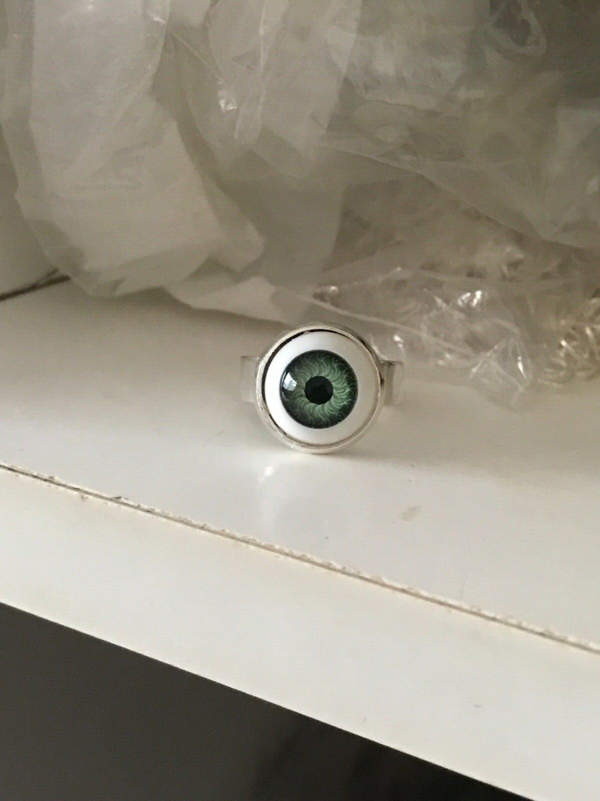 Green Eye Zombie Ring Horror Rockabilly Eyeball Scary Halloween Up To ...