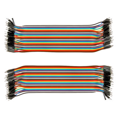 2pk 40 Conductor (80pcs) Male to Male Jumper Wire 20CM; 40P Wires ...