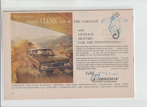 Original 1962 GM Harrison Car Air Conditioning Magazine Ad with an ...