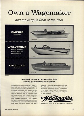 1959 PAPER AD Wagemaker Empire Wolverine Plywood Cadillac Aluminum ...