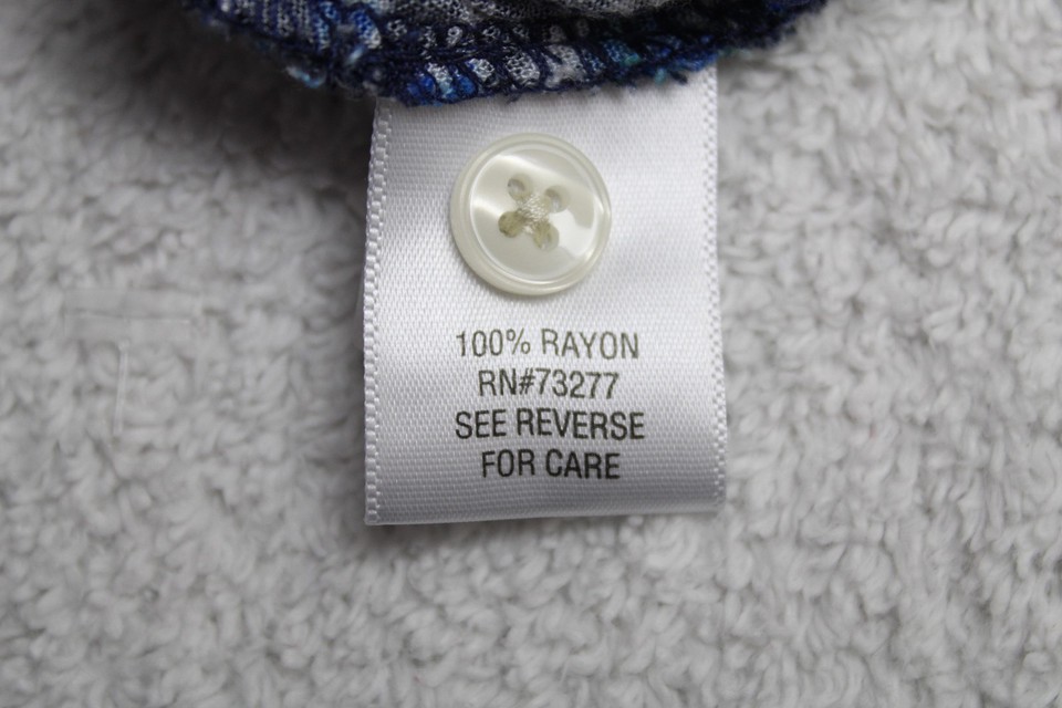 Croft & Barrow Shirt Womens XL Blue Green Geometric Print Rayon Blouse ...