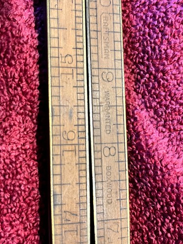 Vintage Craftsman "Warranted Boxwood" Brass Bound 24" Ruler | eBay