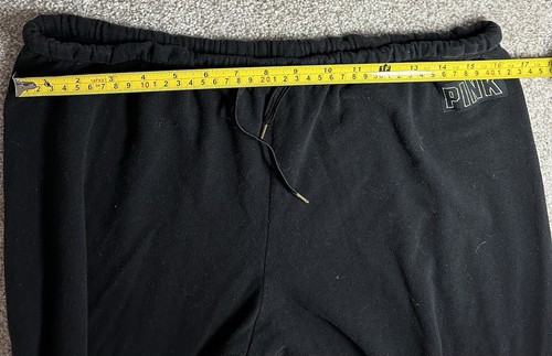 Victoria's Secret Pink Colorblock Classic Pants Zip Ankles Black Logo ...