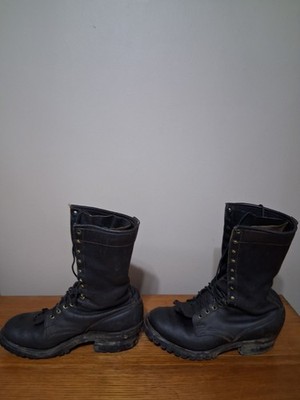 VTG Buffalo Boot Co. Mid-Calf Leather Logging Boots Size 11E | eBay