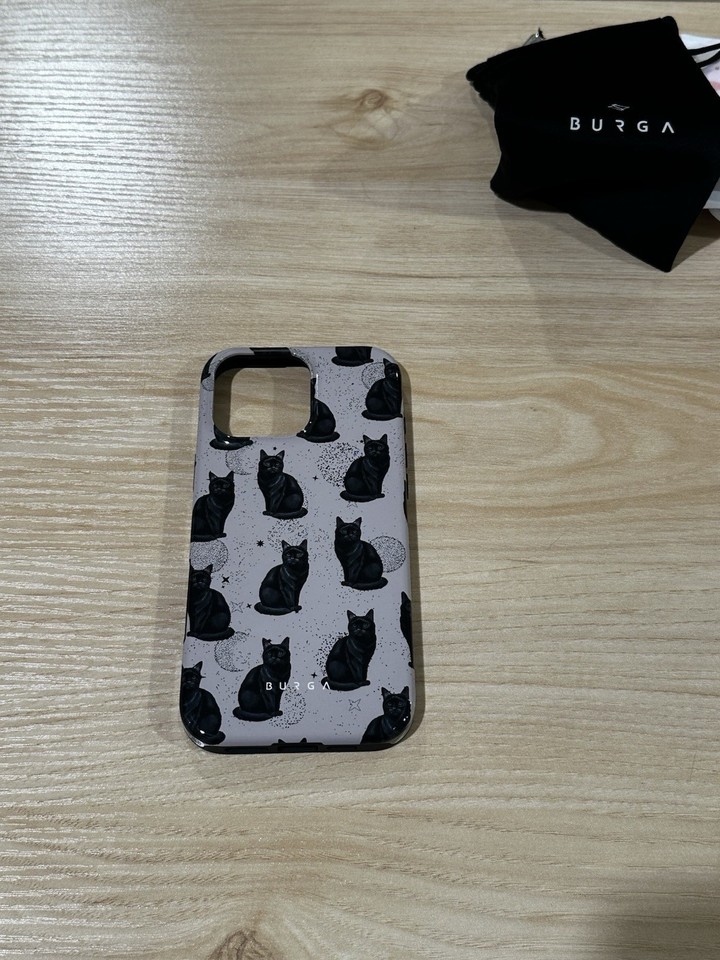 Burga Iphone 16 Pro Max Black Cat Glossy Phone Case New | eBay UK
