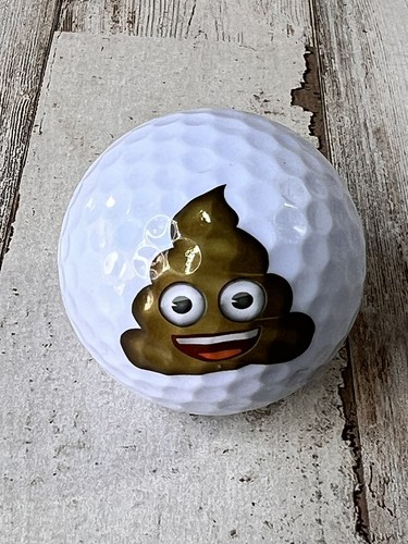 POOP cartoon image emoji Golf Ball Highly Desirable | eBay