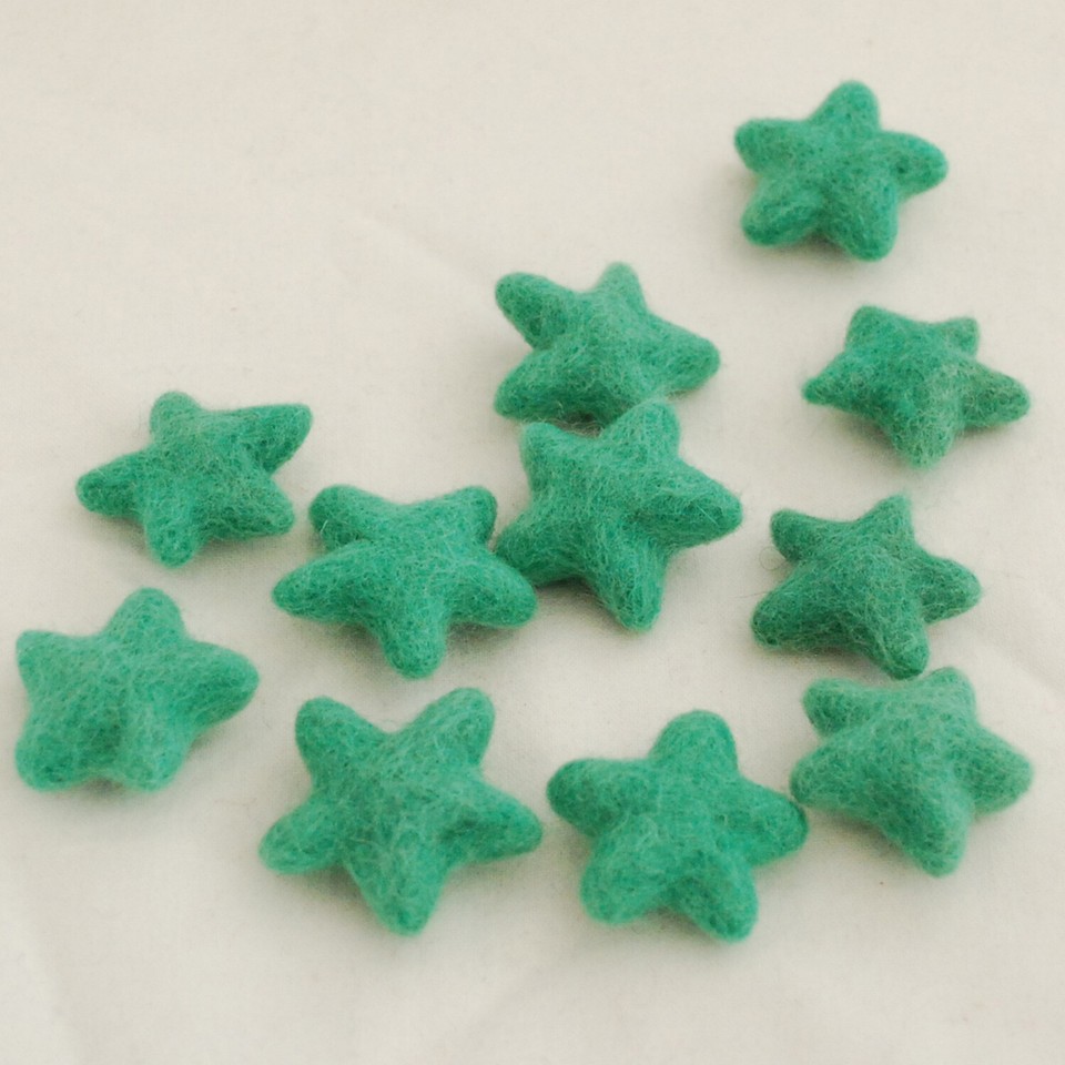 100% Wool Felt Stars - 10 Felted Stars - 90 Colours to choose | eBay