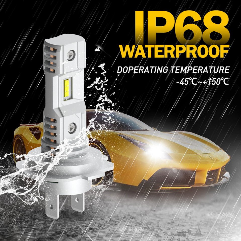 2x Super Bright H7 LED Headlight Kit High Low Beam Bulbs 300000LM 6500K ...