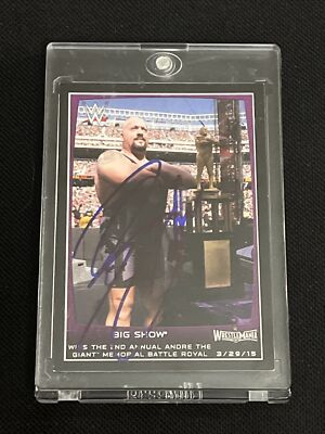 BIG SHOW 2015 TOPPS WWE ROAD TO WRESTLEMANIA SIGNED AUTOGRAPHED CARD ...