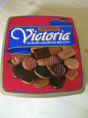 Vintage English Biscuit/Cookie Tin 80's Macfarlane Lang Victoria Luxury ...