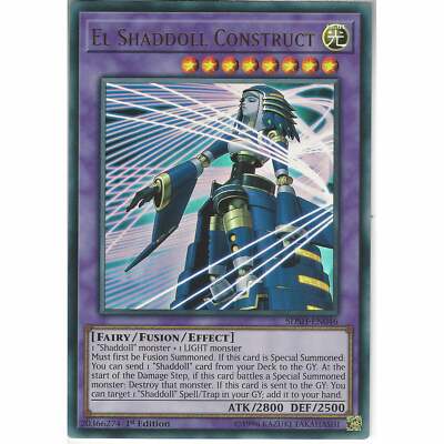 SDSH-EN046 El Shaddoll Construct 1st Edition Ultra Rare Card YuGiOh TCG ...