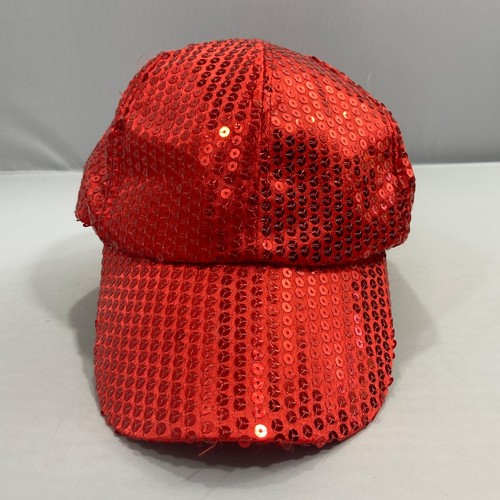 Magid Hats Womens Ball Cap Red Sequin Elastic Back Fashion Hat | eBay