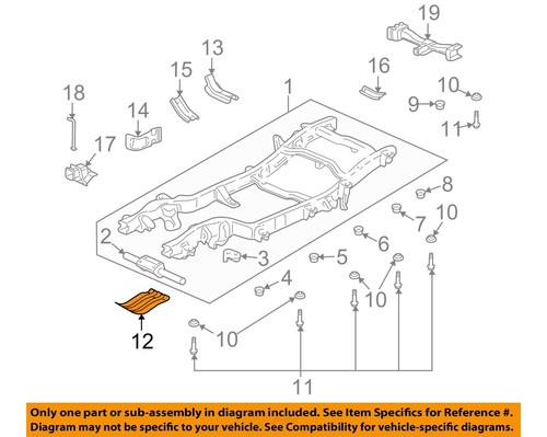 Hummer GM OEM 03-09 H2 Frame-Skid Plate 10375532 | eBay